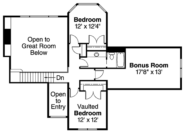 Plan 69754 | Traditional Style with 4 Bed, 2 Bath