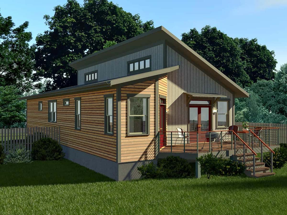 Plan 75550 | Contemporary Style with 3 Bed, 2 Bath