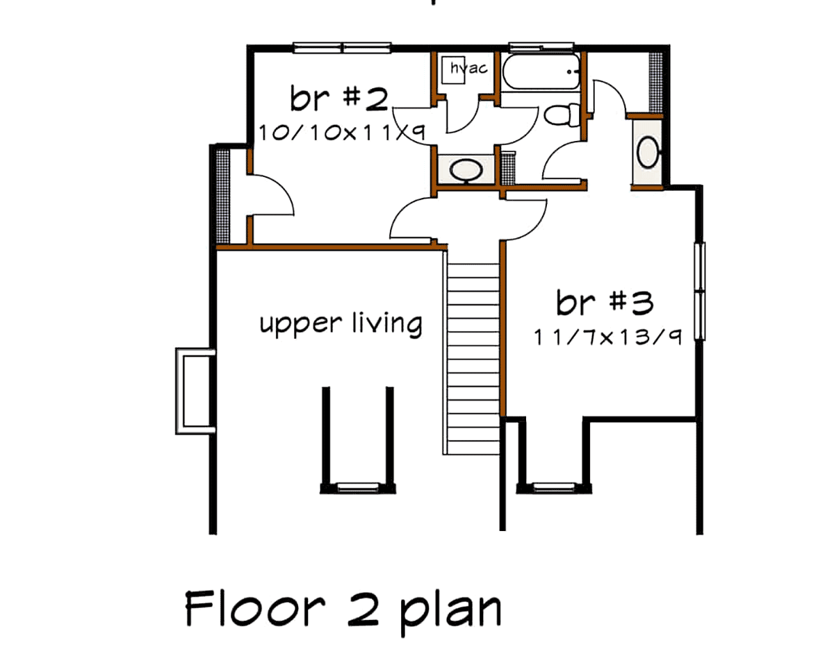 Plan 75568 | Country Style with 3 Bed, 3 Bath