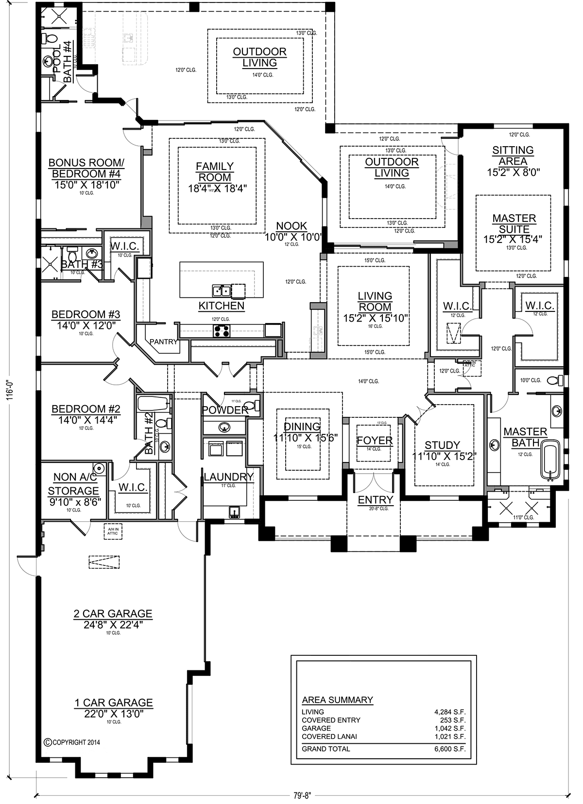 Plan 78164 | Florida Style with 4 Bed, 5 Bath, 3 Car Garage