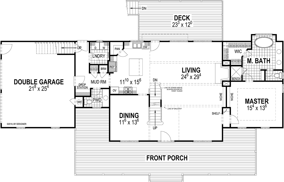 Plan 80266 | Traditional Style with 4 Bed, 4 Bath, 2 Car Garage