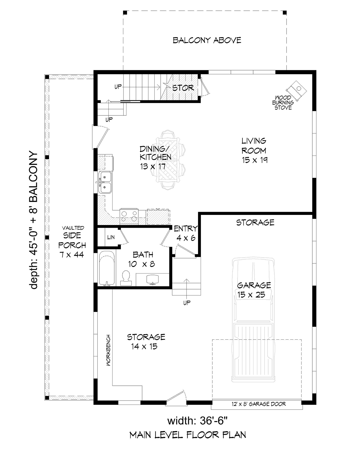 Plan 80978 | Modern Style, 1 Car Garage