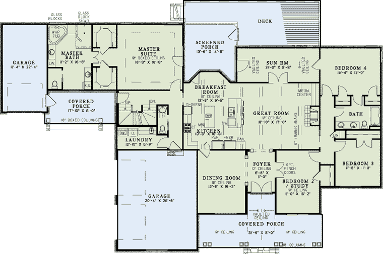 Plan 82074 | with 5 Bed, 3 Bath, 3 Car Garage