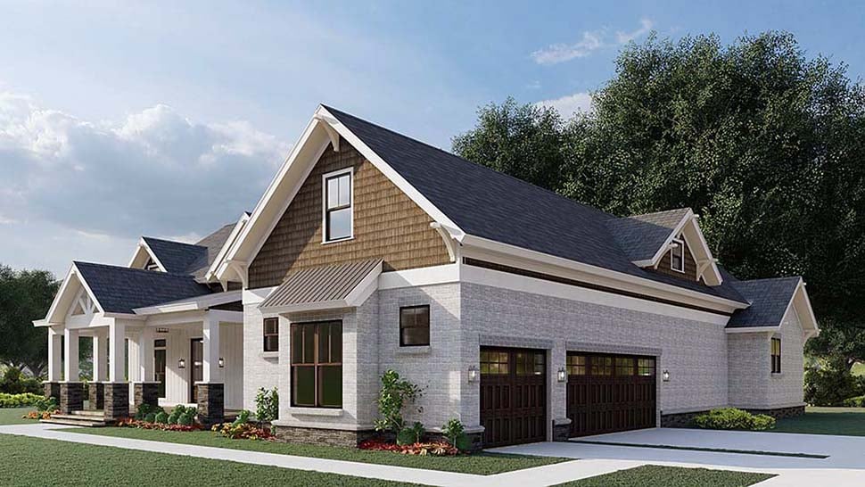 Plan 82600 | Farmhouse Style with 3 Bed, 3 Bath, 3 Car Garage