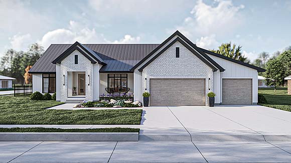 Plan 84936 | Modern Farmhouse with Optional Finished Basement for