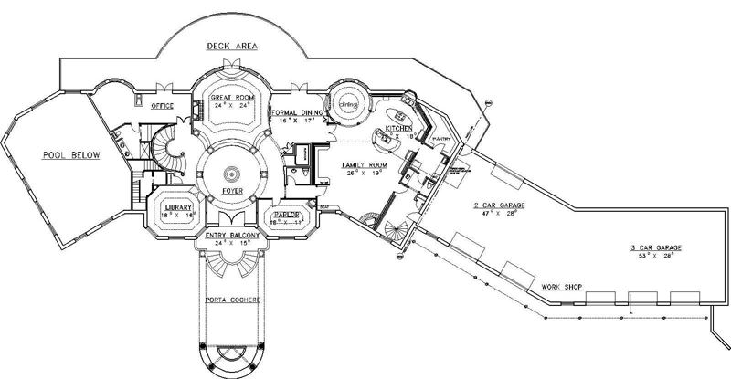 Plan 87288 | Traditional Style with 7 Bed, 9 Bath, 5 Car Garage