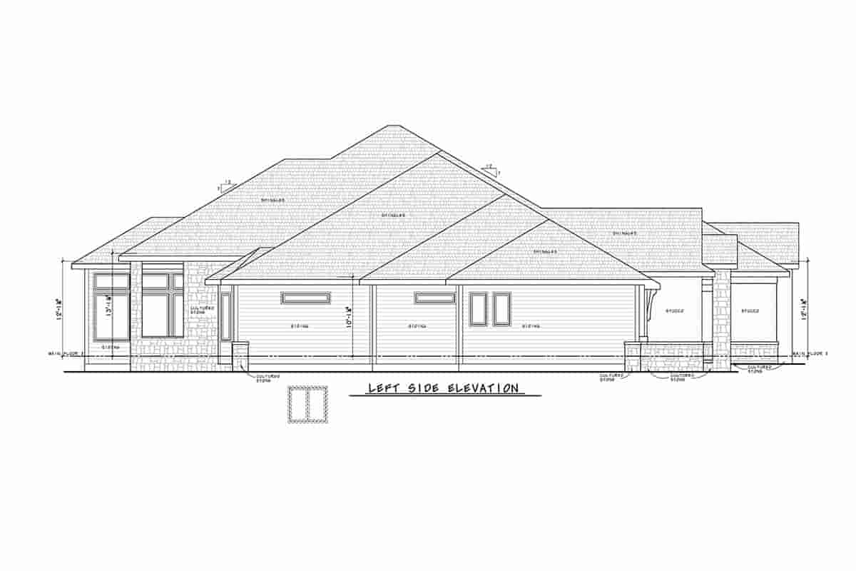 Plan 75755 | Traditional Style with 2 Bed, 4 Bath, 3 Car Garage