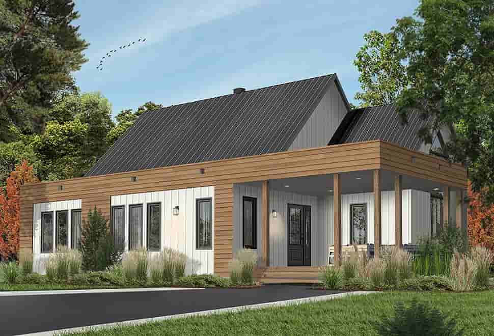 Plan 76527 | Modern Style with 2 Bed, 1 Bath