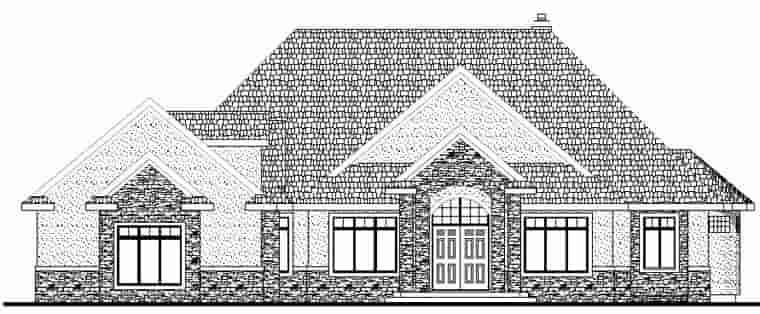 Plan 81102 | Bungalow Style with 3 Bed, 5 Bath, 4 Car Garage