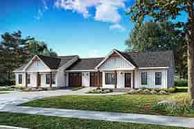 Plan 80887 | Open-Concept Country Style Duplex Plan