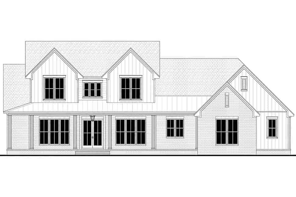 Plan 82957 | Southern Style with 5 Bed, 4 Bath, 2 Car Garage