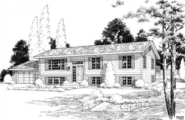 Plan 270 | Traditional Style with 4 Bed, 3 Bath, 2 Car Garage