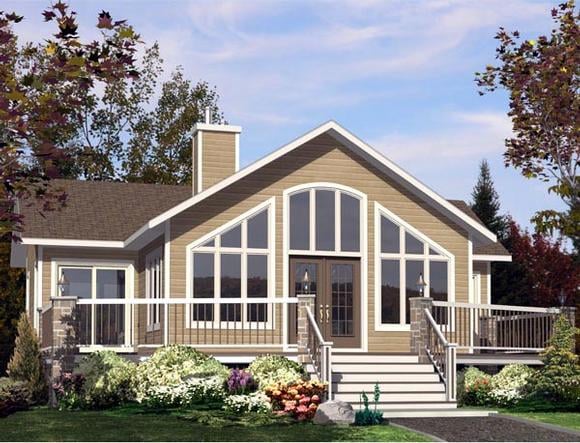 with 2 Bed, 1 Bath - House Plan 50309