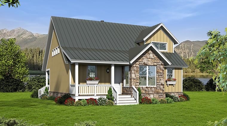 Plan 51440 | Cottage Home Plan with 3 Bedrooms and 2.5 Bathrooms