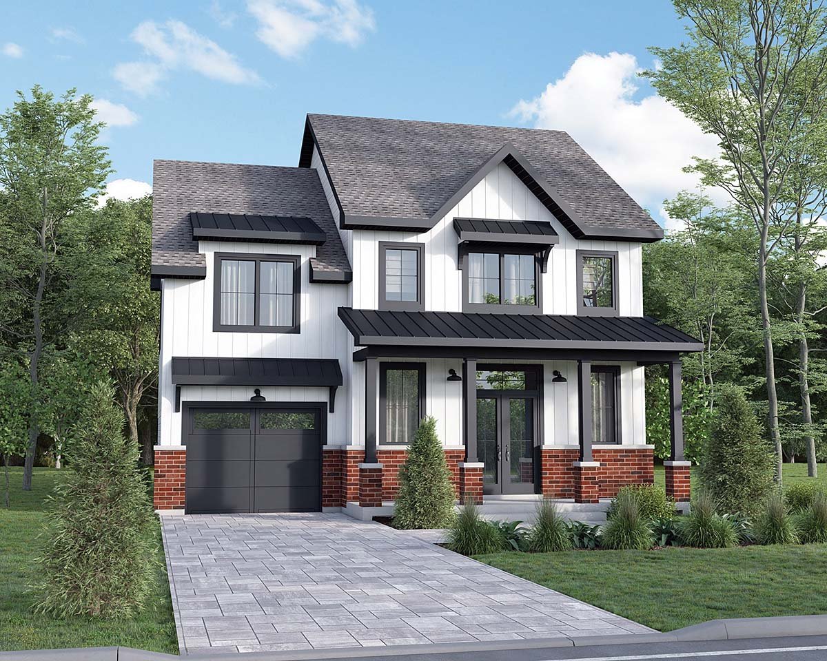 Plan 52829 | Traditional Style with 4 Bed, 3 Bath, 1 Car Garage
