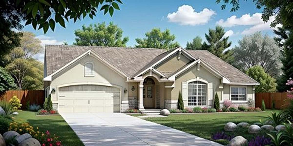 Plan 62622 | Traditional Style with 2 Bed, 2 Bath, 2 Car Garage