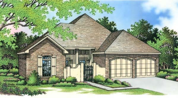 Plan 65624 | One-Story Style with 2 Bed, 2 Bath, 2 Car Garage