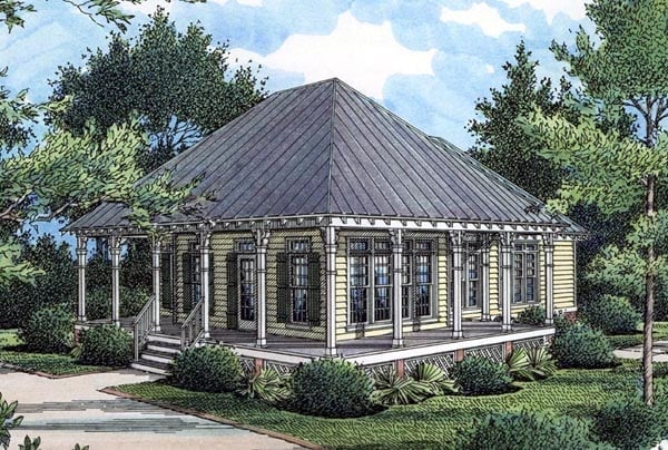 Plan 65966 | Southern Style with 3 Bed, 3 Bath