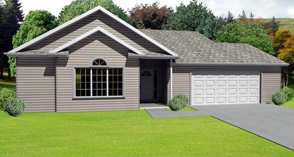 Plan 70140 | Traditional Style with 3 Bed, 2 Bath, 2 Car Garage