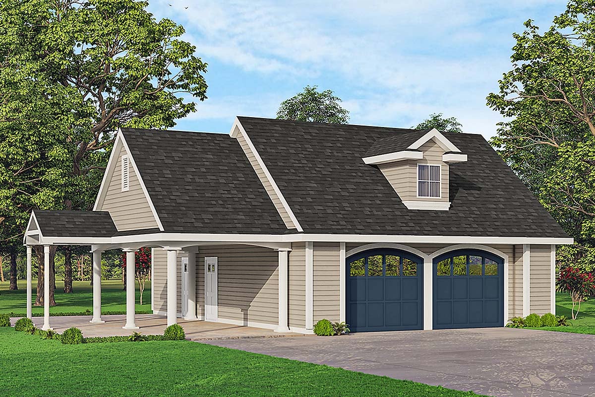 Plan 78456 | Traditional Style 2 Car Garage