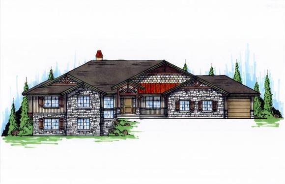 Traditional Style with 5 Bed, 4 Bath, 3 Car Garage - House Plan 79823