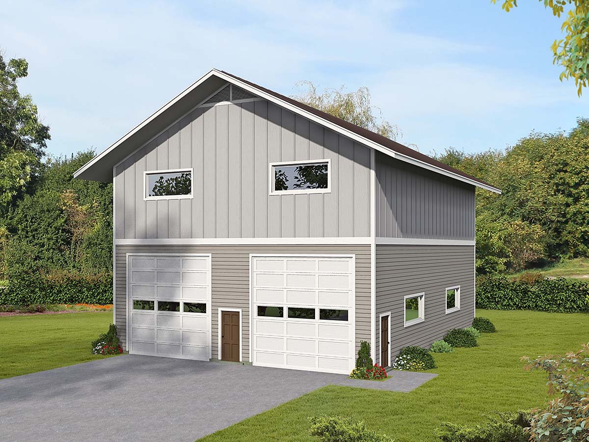 Plan 80944 | Traditional Style 4 Car Garage