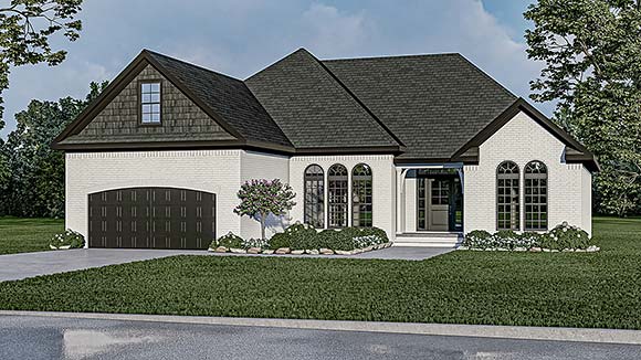 with 3 Bed, 2 Bath, 2 Car Garage - House Plan 82278