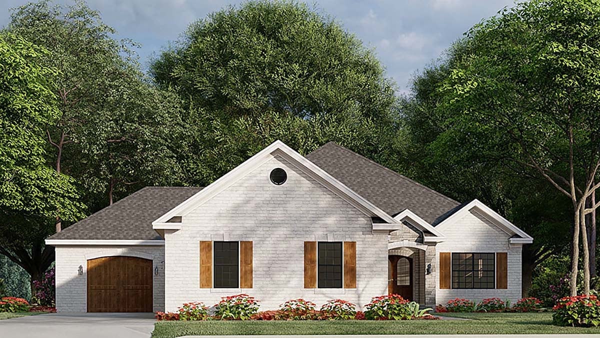 Plan 82585 | Traditional Style with 3 Bed, 2 Bath, 3 Car Garage