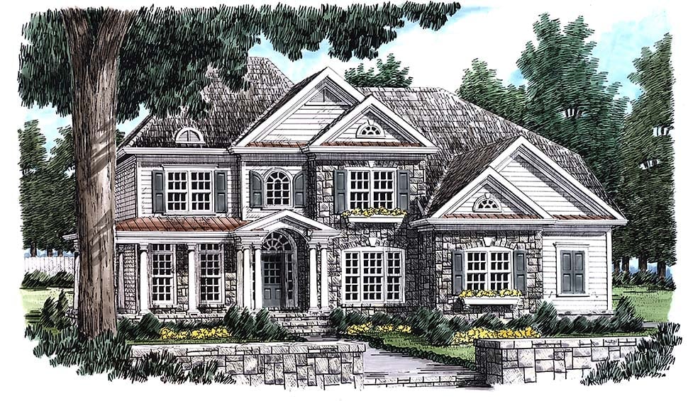 Plan 83091 | Large Family Home Plan with 5 Bedrooms