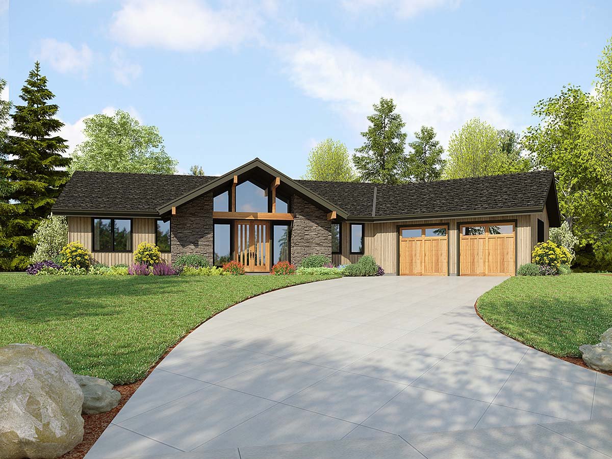 Plan 83579 | Wonderful Modern Home with Open Gallery Layout