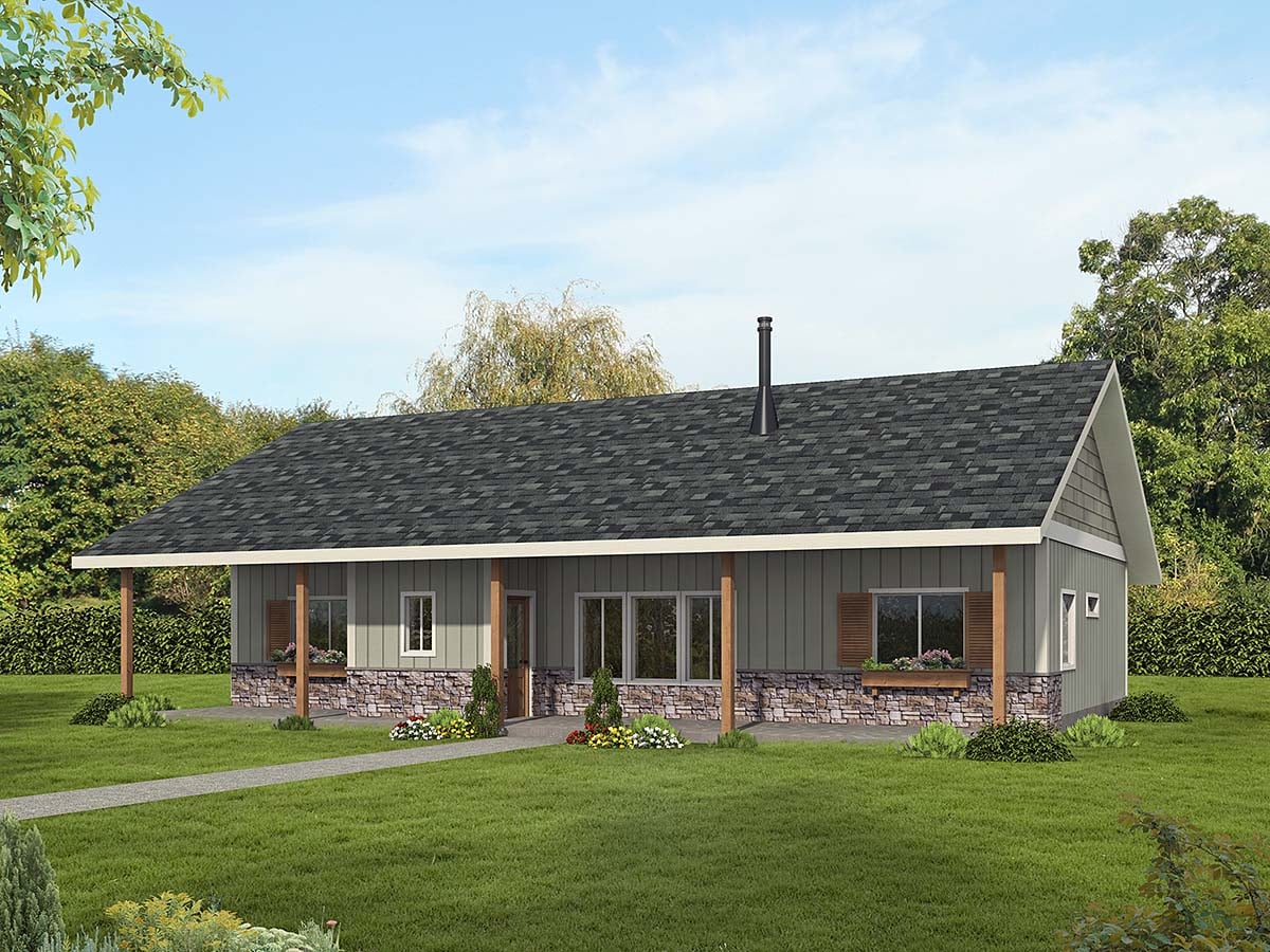 Plan 85899 | with 3 Bed, 2 Bath