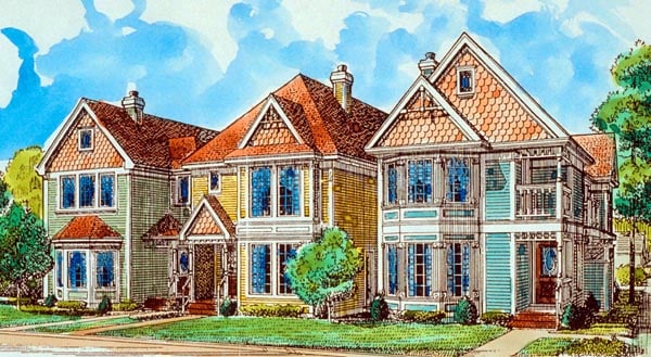 Plan 90382 | Victorian Style with 2 Bed, 3 Bath, 2 Car Garage