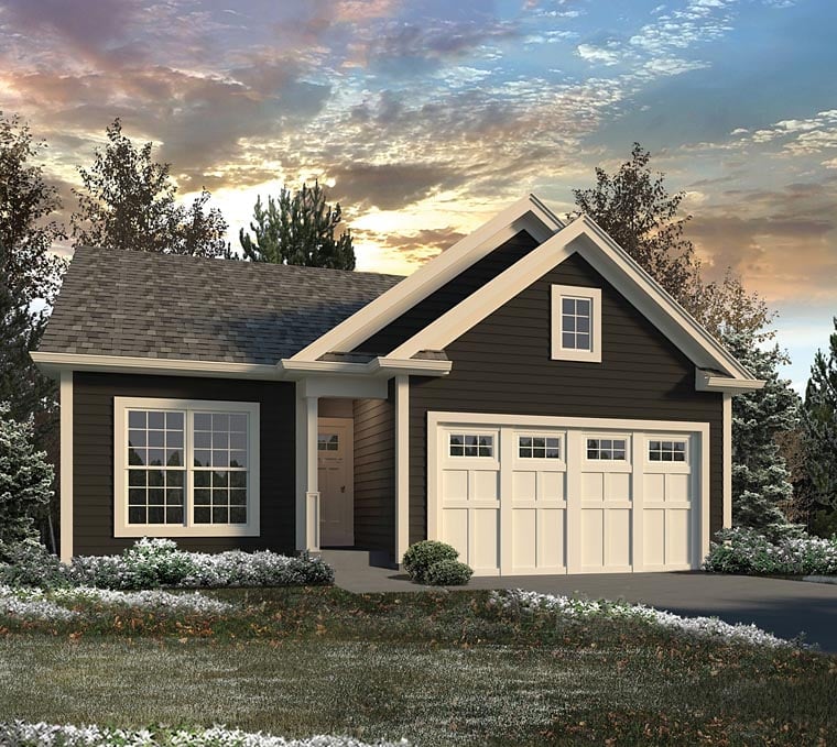 Plan 95976 | Small Traditional House Plans with Front Load Garage