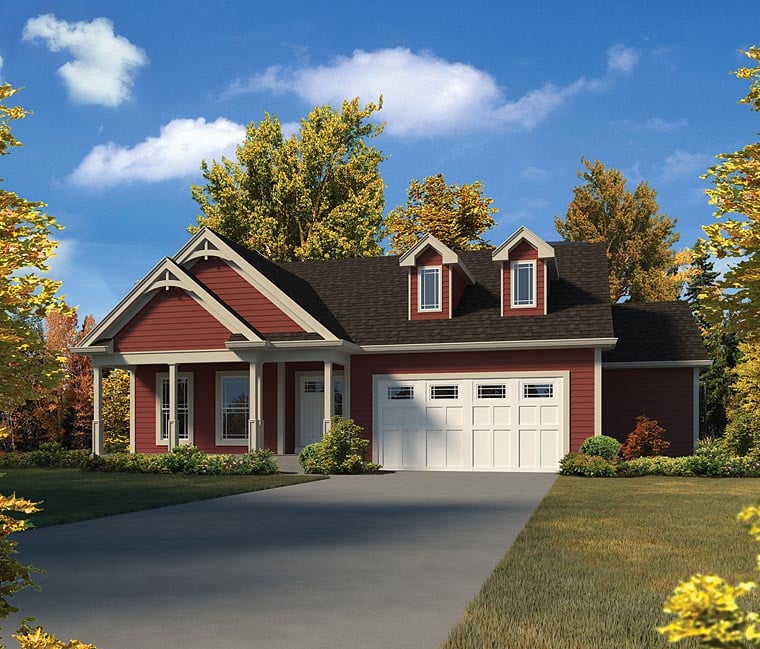 Plan 95977 | Traditional Style with 3 Bed, 2 Bath, 2 Car Garage