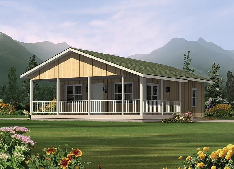 Plan 95985 | Contemporary Style with 2 Bed, 1 Bath