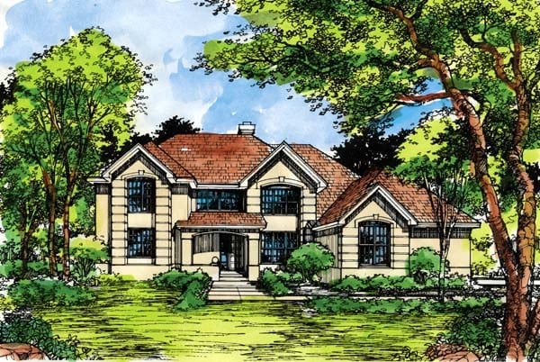 Plan 99385 | Traditional Style with 4 Bed, 4 Bath, 3 Car Garage