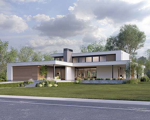 Plan 100152 | Coastal, Contemporary, Florida, Modern House with 4 Bed, 4 Bath, 2 Car