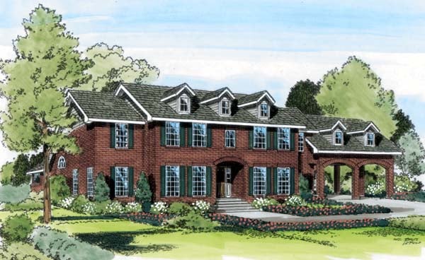 Plan 20405 | Colonial, Traditional House with 5 Bed, 5 Bath, 2 Car