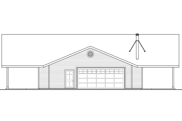 Plan 41166 | Contemporary, Country, Ranch House with 3 Bed, 3 Bath, 2 Car