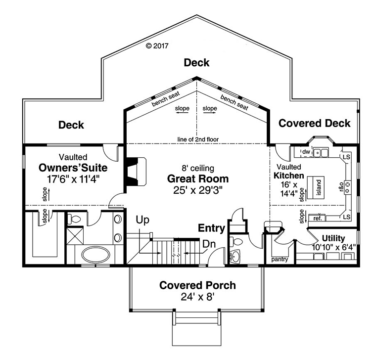 Plan 41252 | Cottage, Country House with 3 Bed, 3 Bath