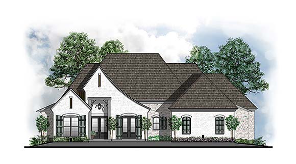Plan 41673 | Contemporary, European, Traditional House with 4 Bed, 4 ...