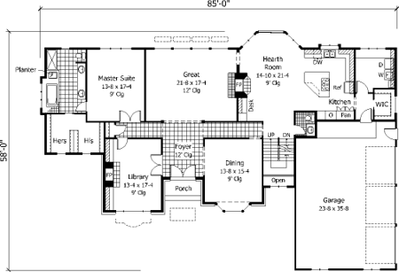 Plan 42210 | Tudor House with 4 Bed, 4 Bath, 3 Car