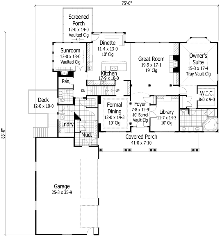 Plan 42660 | House with 3 Bed, 3 Bath, 3 Car