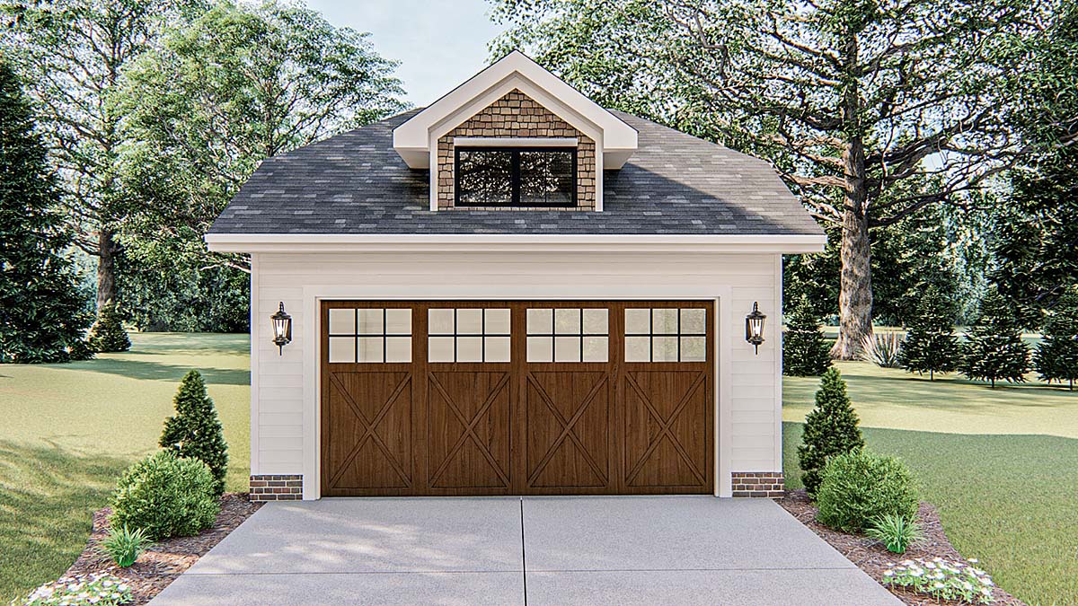 Plan 44126 | Craftsman, Traditional 2 Car Garage