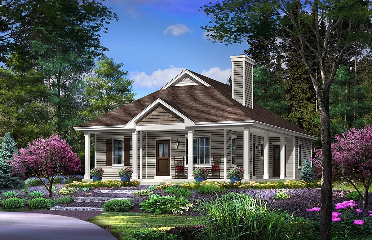 Plan 45155 | Country House with 2 Bed, 2 Bath