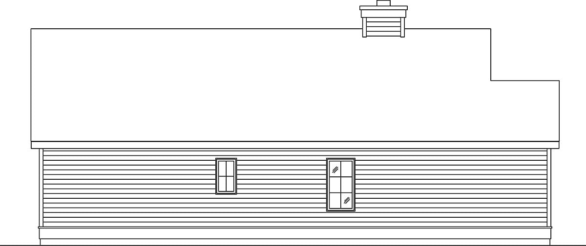 Plan 45189 | Narrow Lot, One-Story House with 2 Bed, 1 Bath, 1 Car