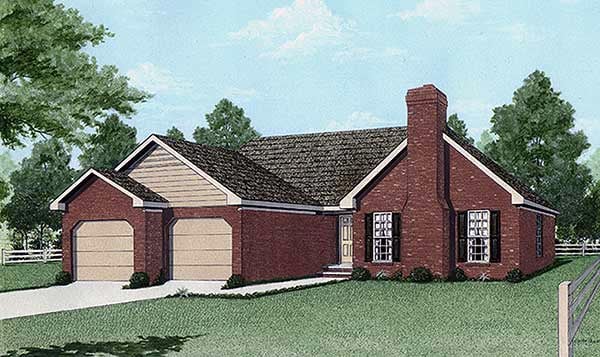 Plan 45201 | Traditional House with 3 Bed, 2 Bath, 2 Car