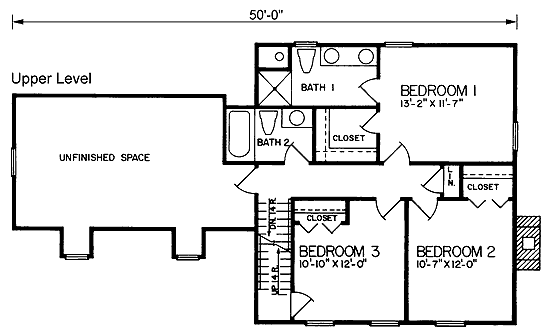 Plan 45435 | Country House with 3 Bed, 2 Bath, 2 Car