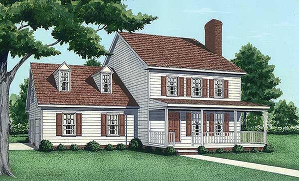 Plan 45435 | Country House with 3 Bed, 2 Bath, 2 Car