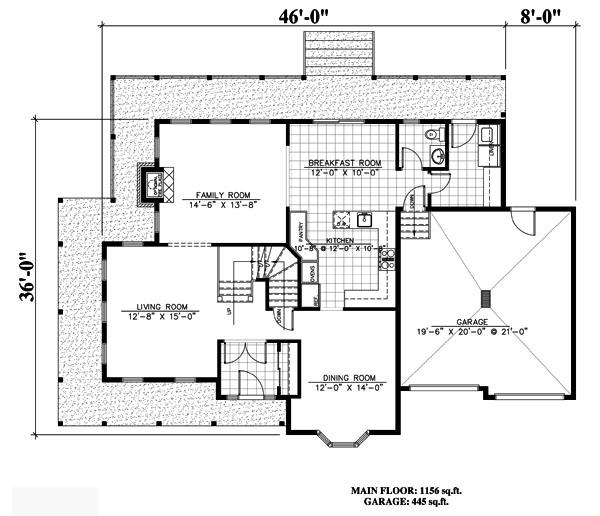 Plan 48217 | Country House with 3 Bed, 3 Bath, 2 Car